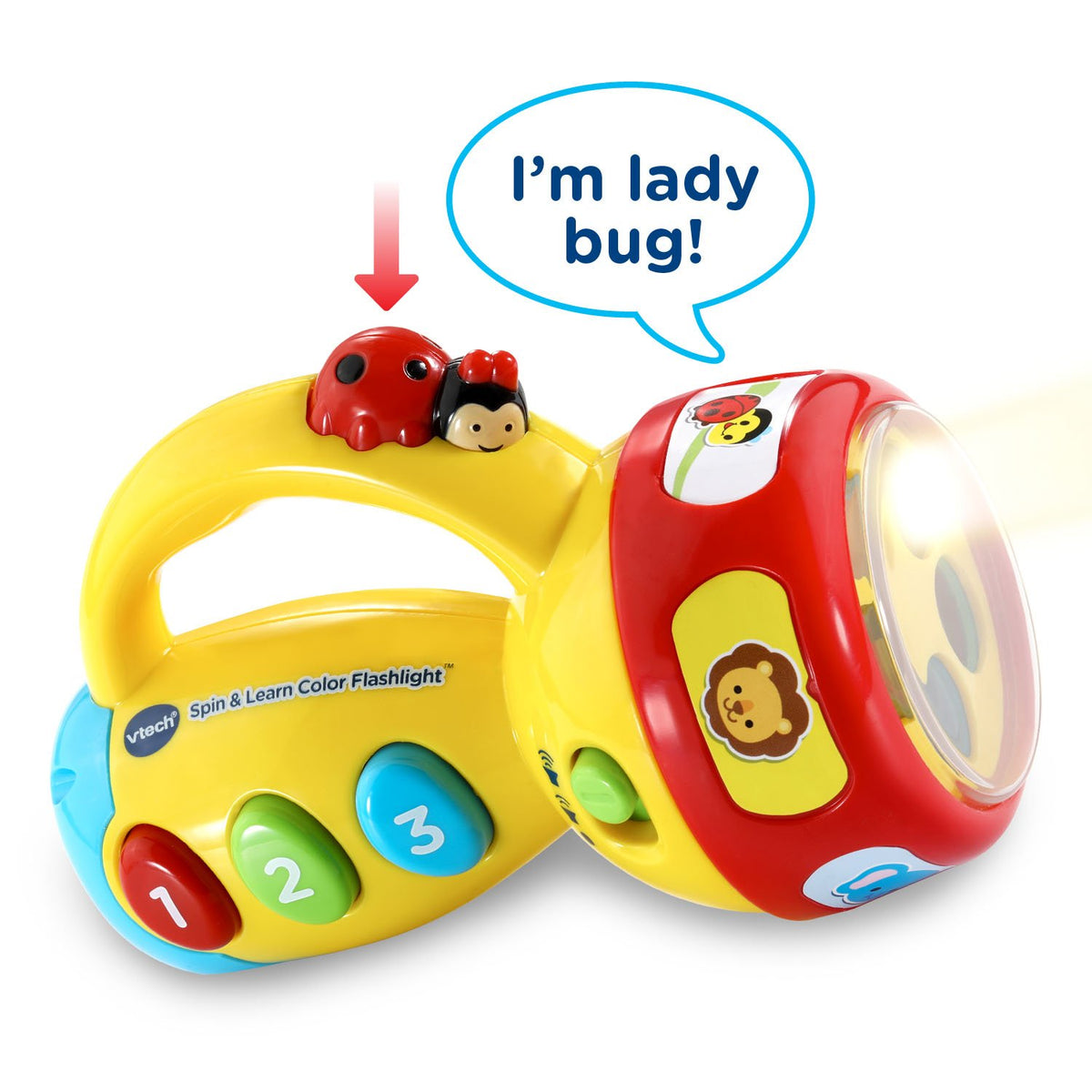 VTech Spin and Learn Color Flashlight, Yellow – gontham
