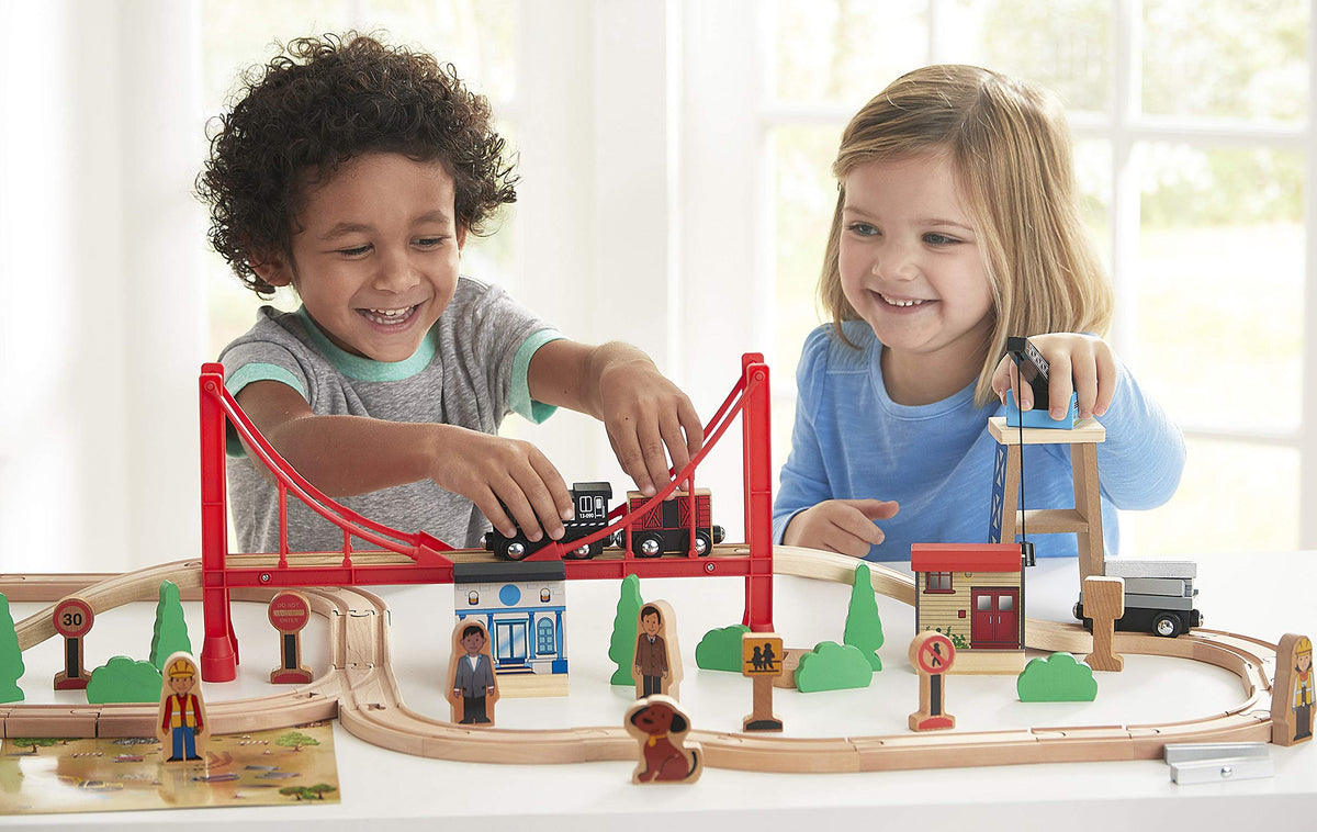 Imaginarium Mega Wooden Train Set, for Ages 3-6, 80 Pieces – gontham