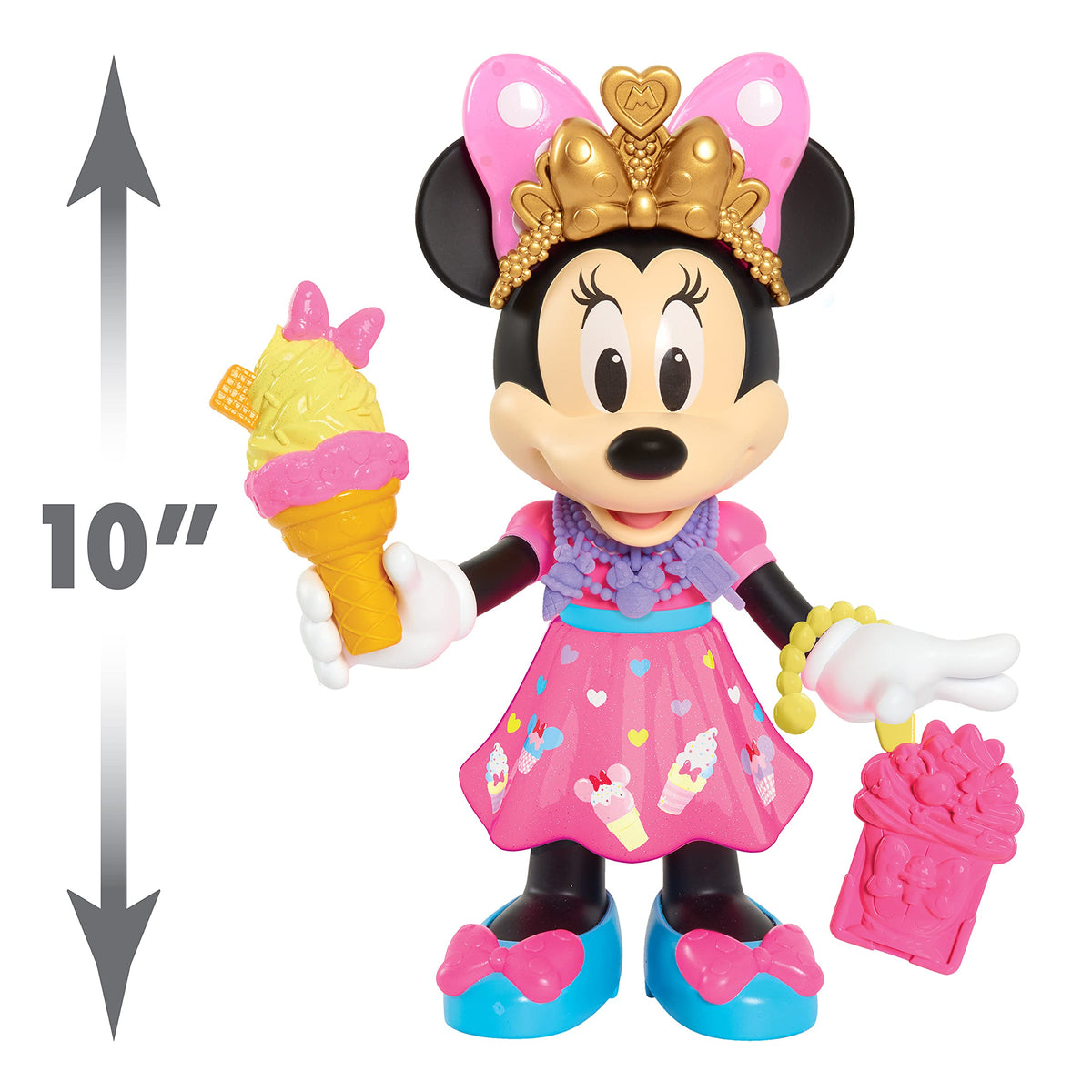 Disney Junior Sweets & Treats Minnie Mouse, Interactive 10-Inch Doll w ...
