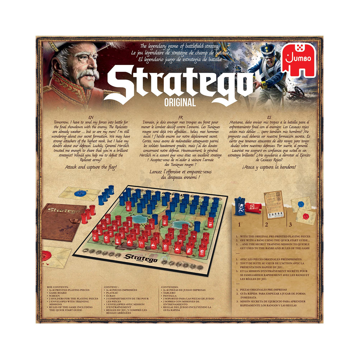 Jumbo, Stratego - Original, Strategy Board Game, 2 Players, Ages 8 Yea ...